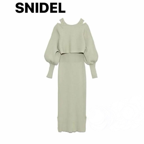 Snidel | Dresses | Snidel Swno2165 Womens Layered Knit Dress Mint Green ...